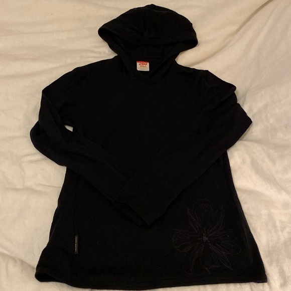Icebreaker | Tops | Small Black Icebreaker Merino Wool Zephyr Hoody ...